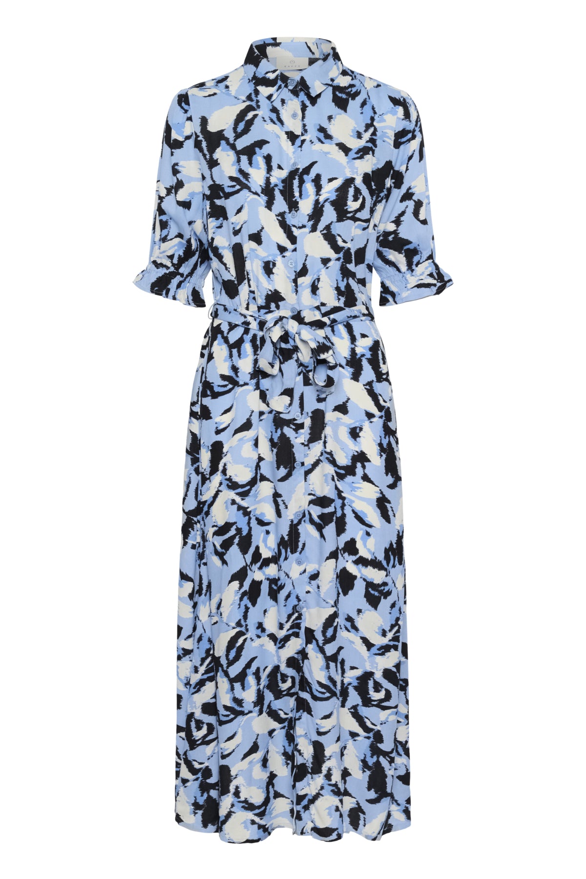 KAmira Plain Weave Dress Print Blue Flower Print – BUSTEDWOMAN