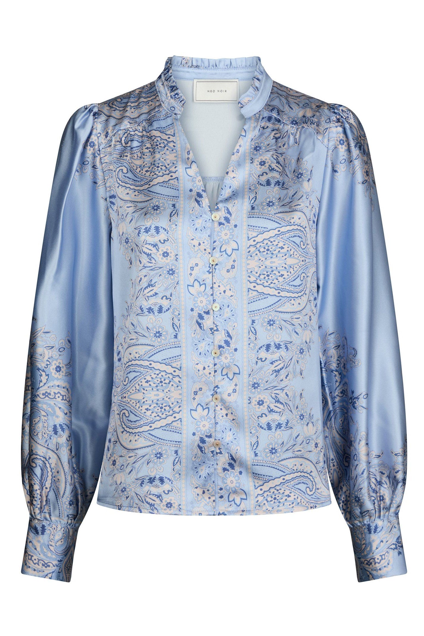 Massima Paisley Border Light Blue - 160960 – BUSTEDWOMAN