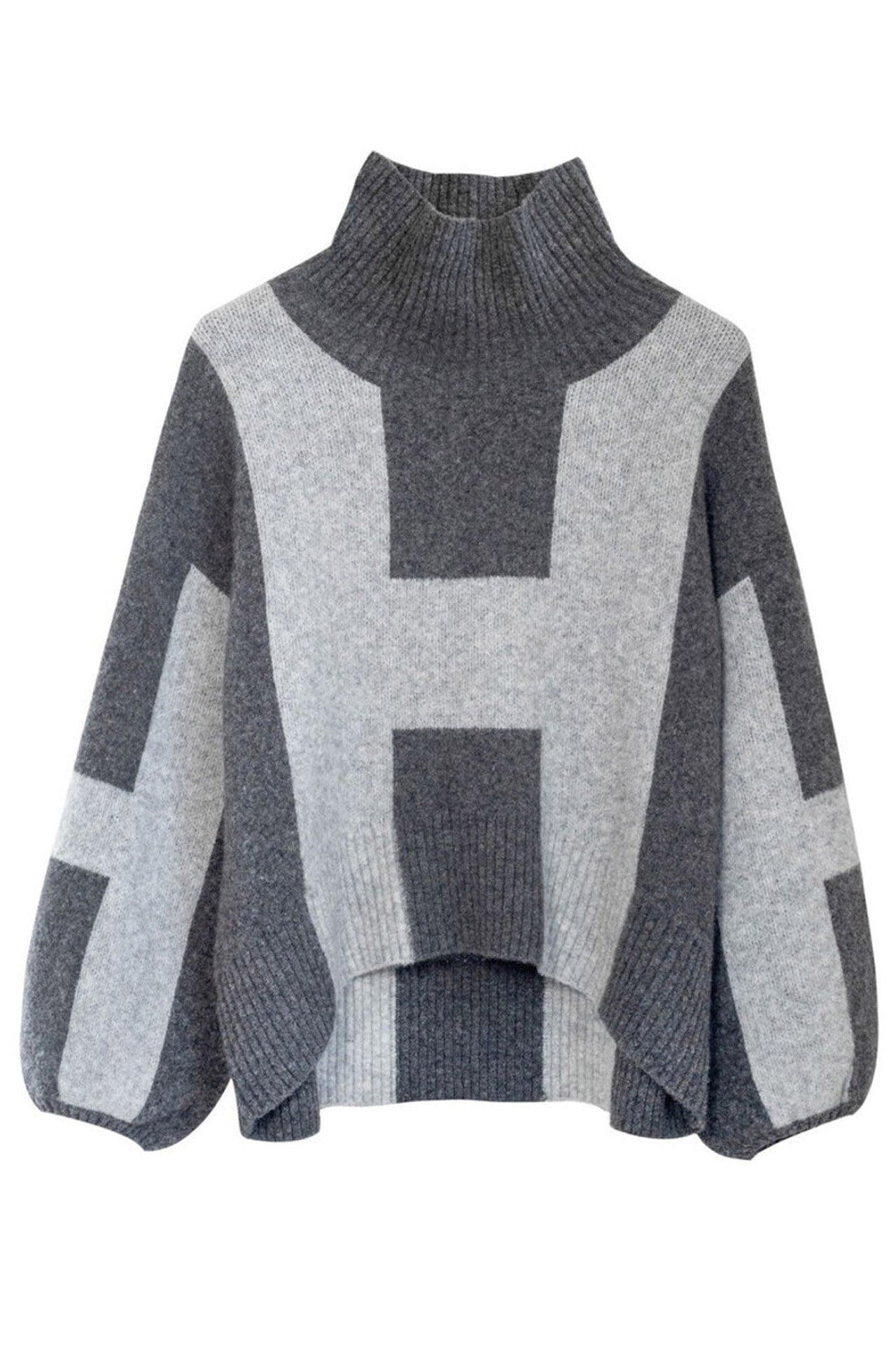Hést Isa Sweater Grey with dark details – BUSTEDWOMAN