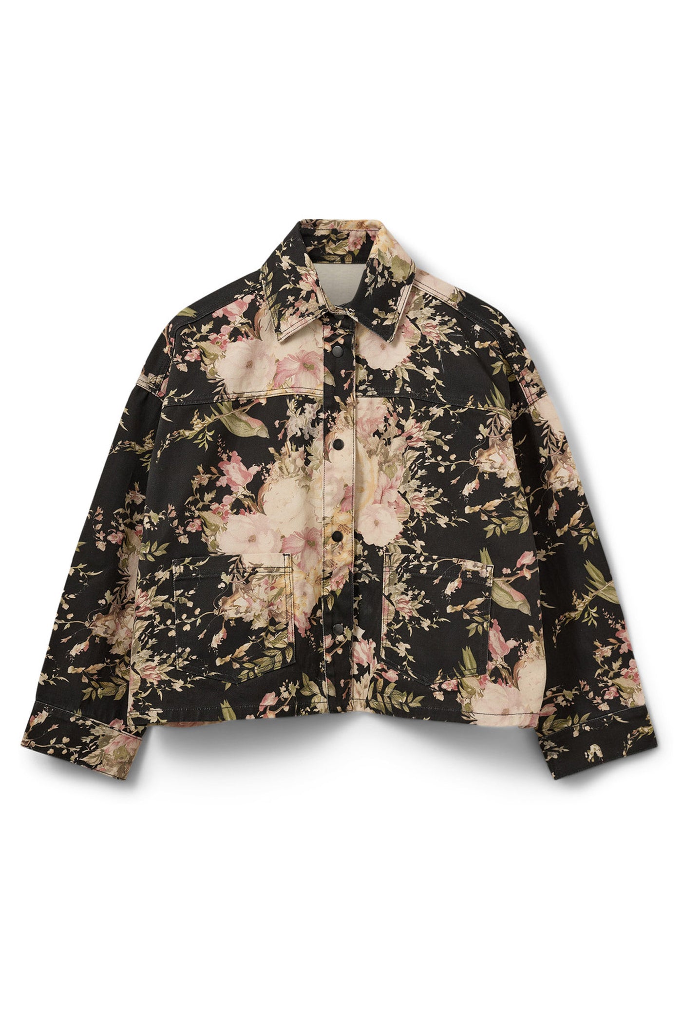AMAYASW BOXY DENIM JACKET 9069 Flower mix - S261125 – BUSTEDWOMAN