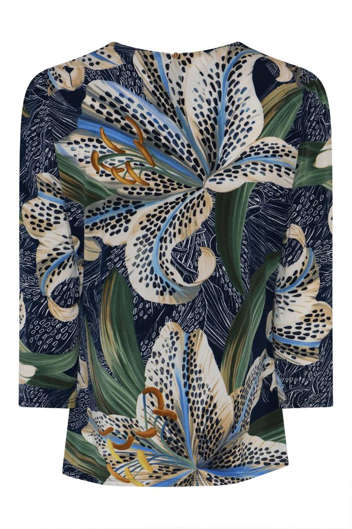 Marcia blouse 3/4 sleeves Multi green - 17005 – BUSTEDWOMAN