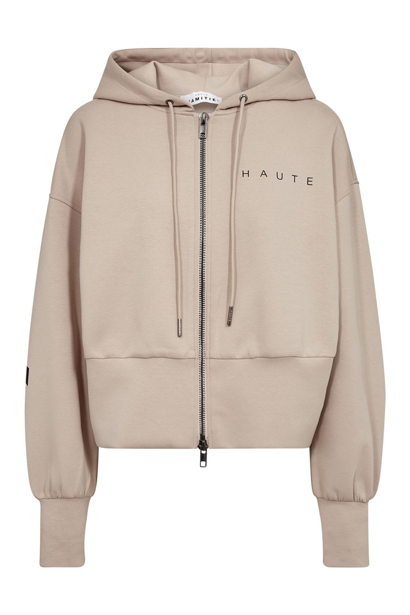 Maxi Split Zip Hoodie Beige - HL10523 – BUSTEDWOMAN